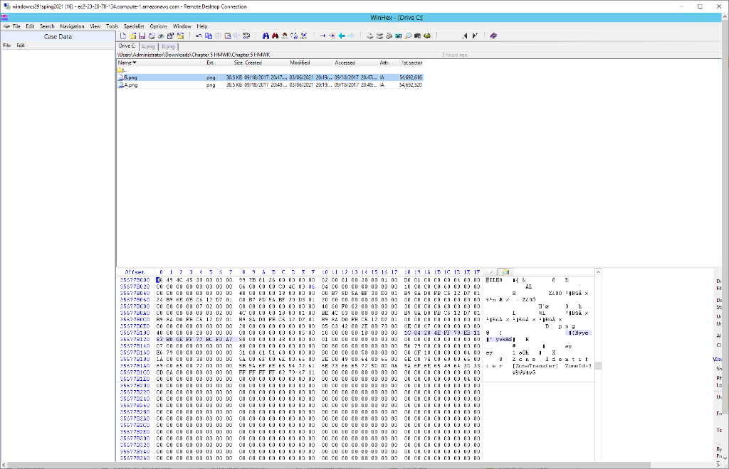 Solved One shows the file itself the other is the MFT | Chegg.com