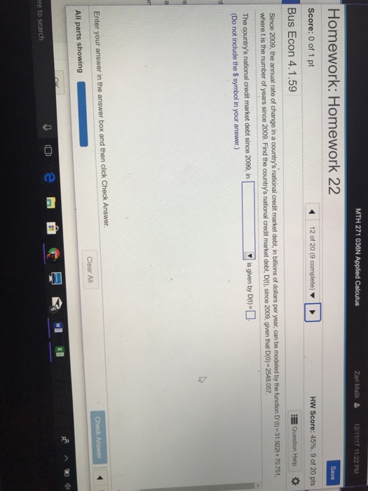 Solved Homework: Homework 22 Score: 0 of 1 pt 4.1.47 Save Hw | Chegg.com