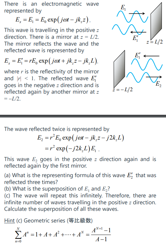 Solved There is an electromagnetic wave represented by | Chegg.com