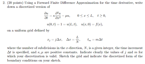 Solved 2. (20 points) Using a Forward Finite Difference | Chegg.com