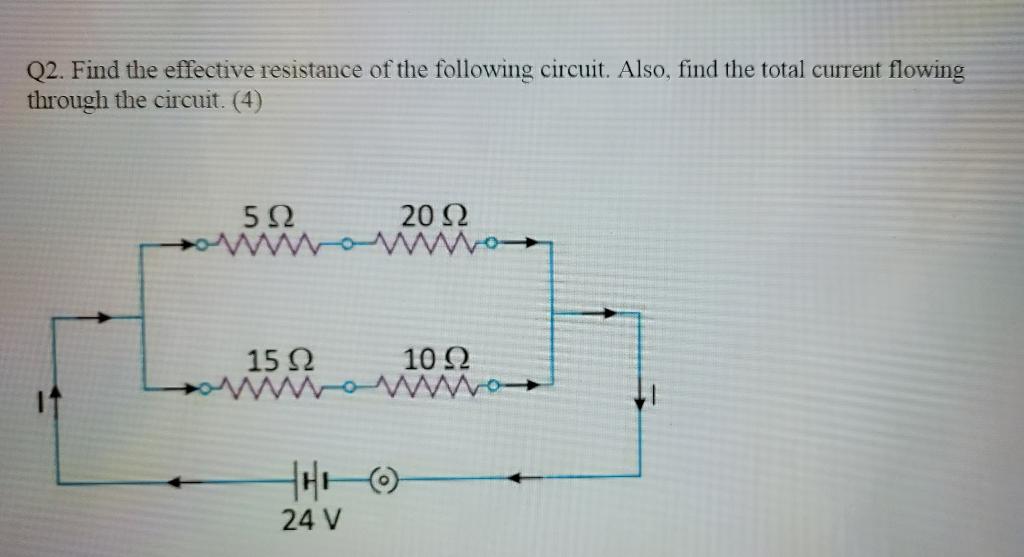 Solved Q3. Q2. Find the effective resistance of the | Chegg.com