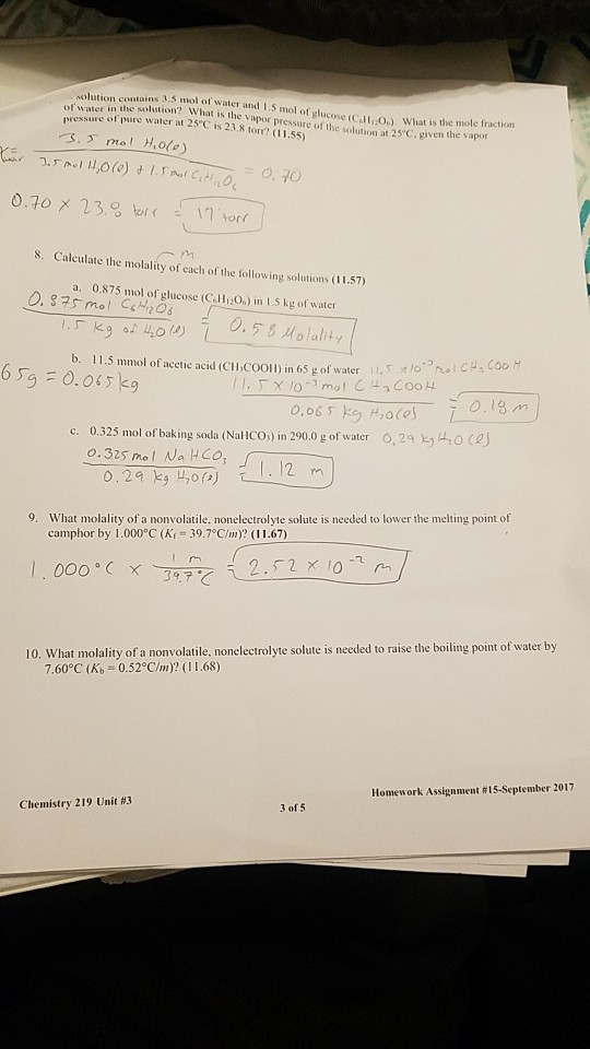 Solved What molality of a nonvolatile, nonelectrolyte solute | Chegg.com