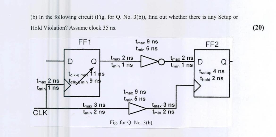 Solved (b) In the following circuit (Fig. for Q. No. 3(b)), | Chegg.com