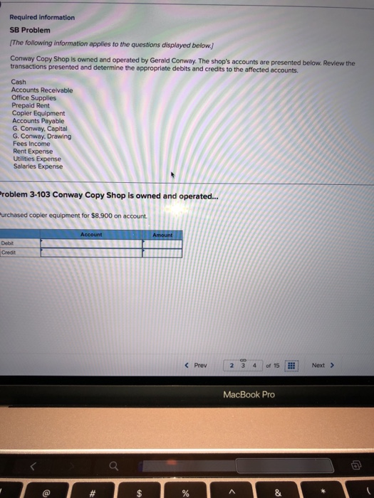 Solved Required information SB Problem The following | Chegg.com