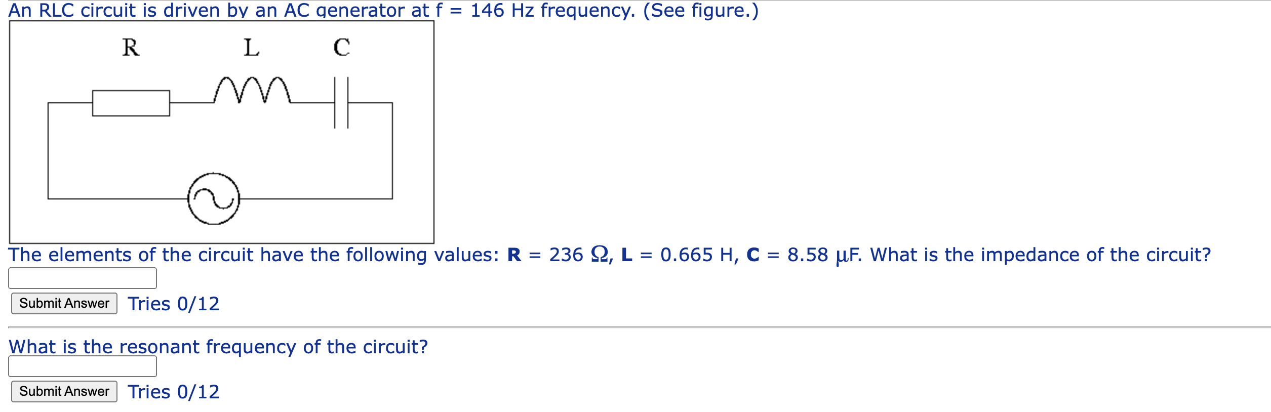Solved The elements of the circuit have the following | Chegg.com