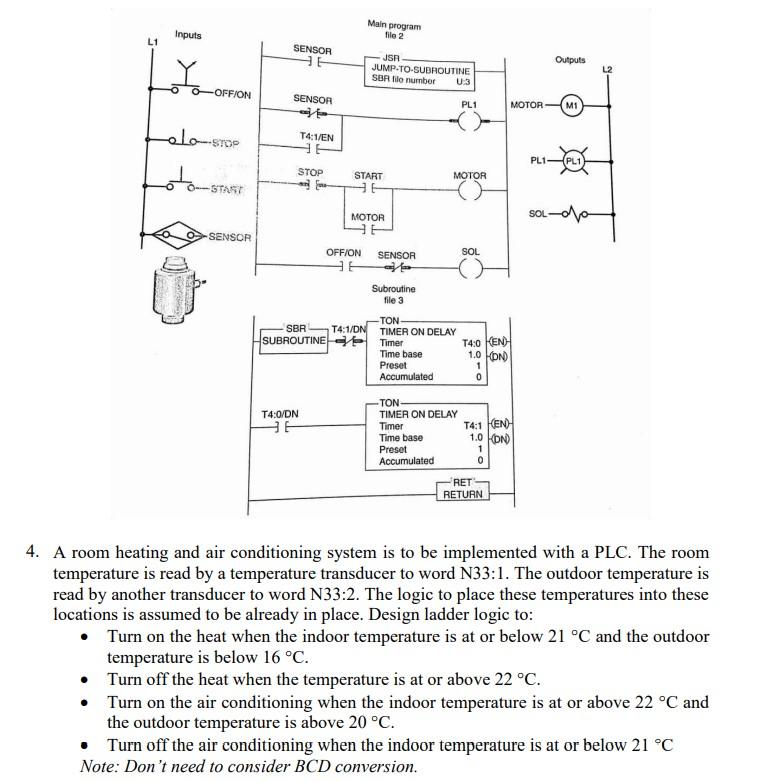 Solved 4. A room heating and air conditioning system is to | Chegg.com