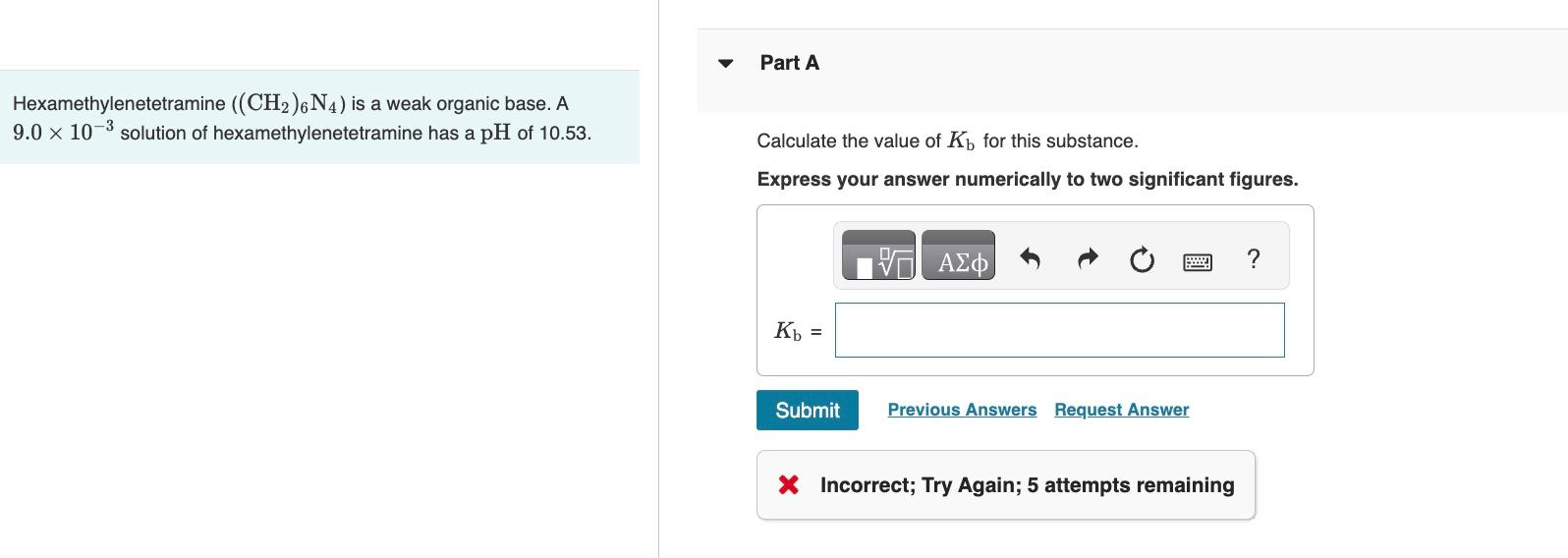 Solved Hexamethylenetetramine ((CH2)6 N4) is a weak organic | Chegg.com
