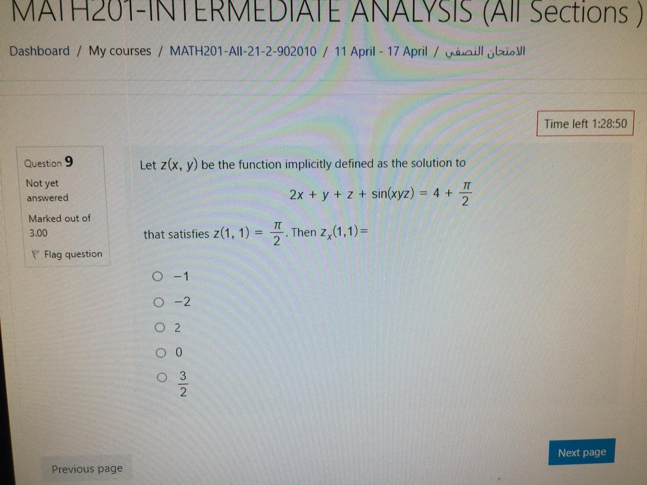 Solved MATH201-INTERMEDIATE ANALYSIS (All Sections ) | Chegg.com