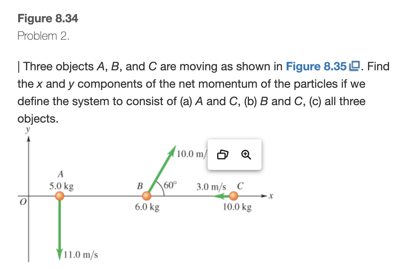 Solved | Three objects A,B, and C are moving as shown in | Chegg.com