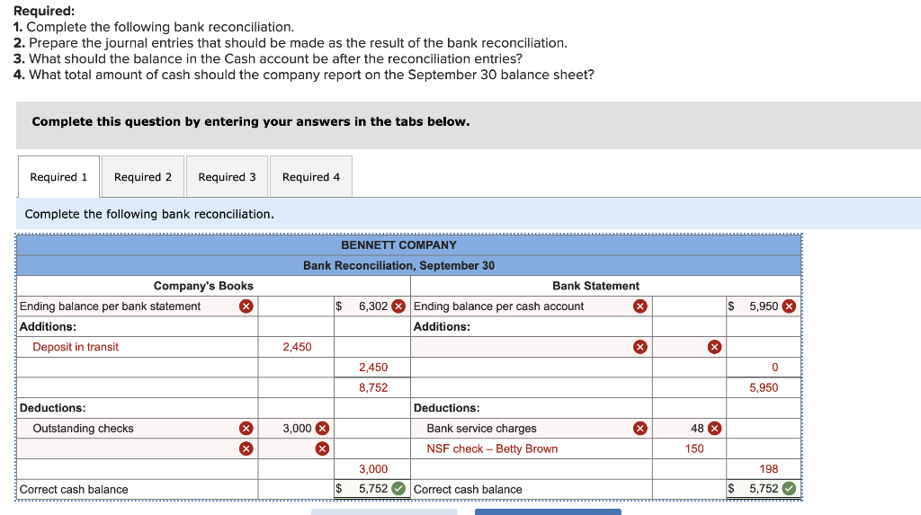 Solved No outstanding checks and no deposits in transit were | Chegg.com