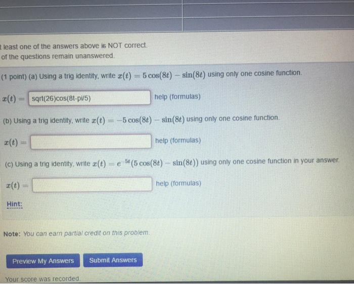 Solved Using a trig identity, write x(t) = 5 cos(8t) - | Chegg.com