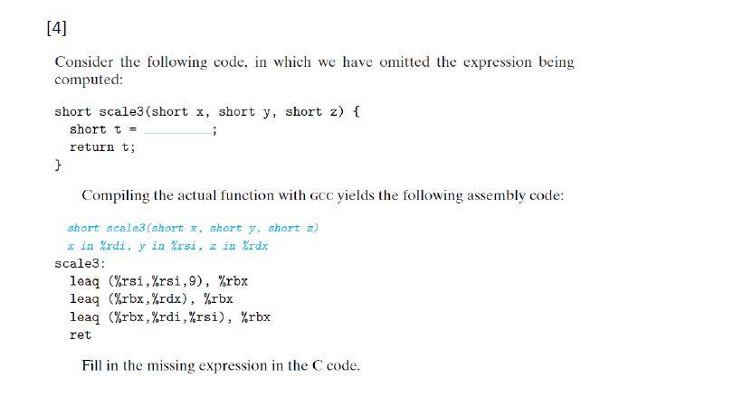 Solved Consider the following code, in which we have omitted | Chegg.com