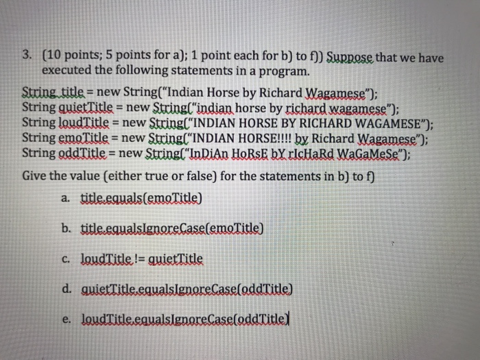 Solved 3. (10 points; 5 points for a): 1 point each for b) | Chegg.com