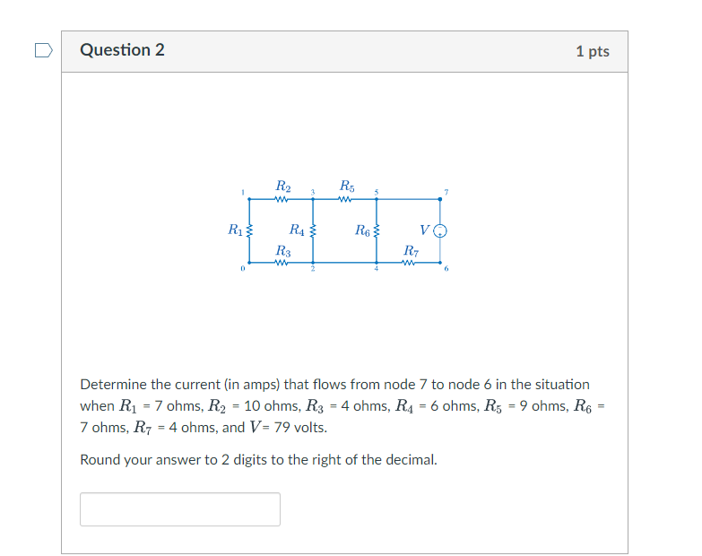 Solved Determine The Current In Amps That Flows From Node