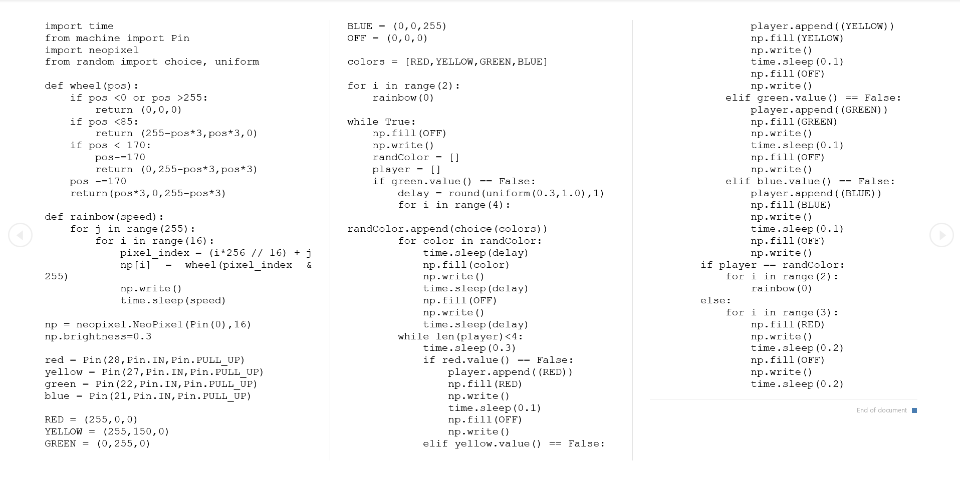 Solved This Is A Code For Simon Says I Need Help Rewritting 
