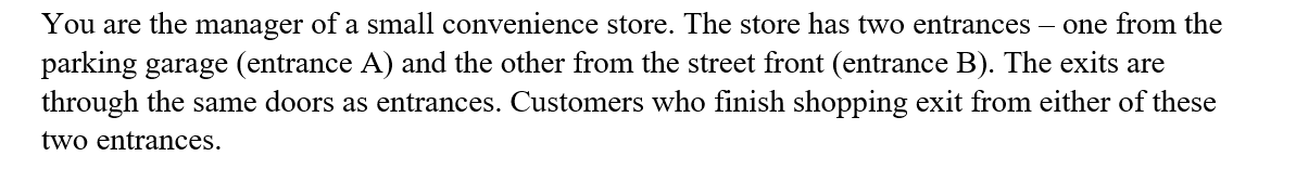 Solved a You are the manager of a small convenience store. | Chegg.com