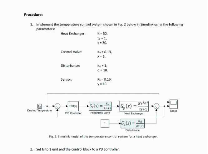 Solved Procedure: 1. Implement the temperature control | Chegg.com