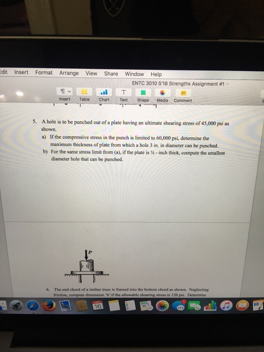 Solved Format Arrange View Share Window Help ENTC 3010 S'18 | Chegg.com