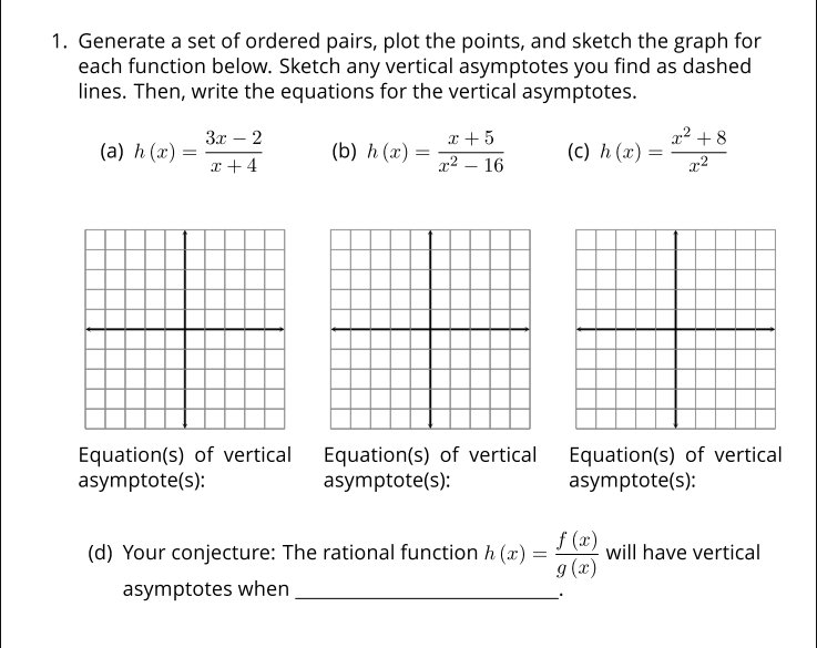 Solved 1. Generate a set of ordered pairs, plot the points, | Chegg.com