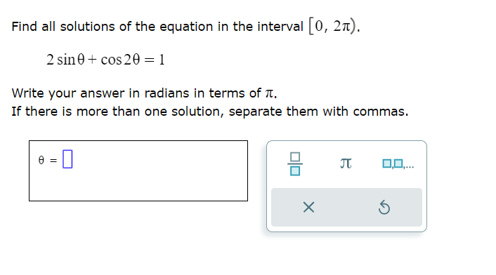 Solved Find all solutions of the equation in the interval | Chegg.com