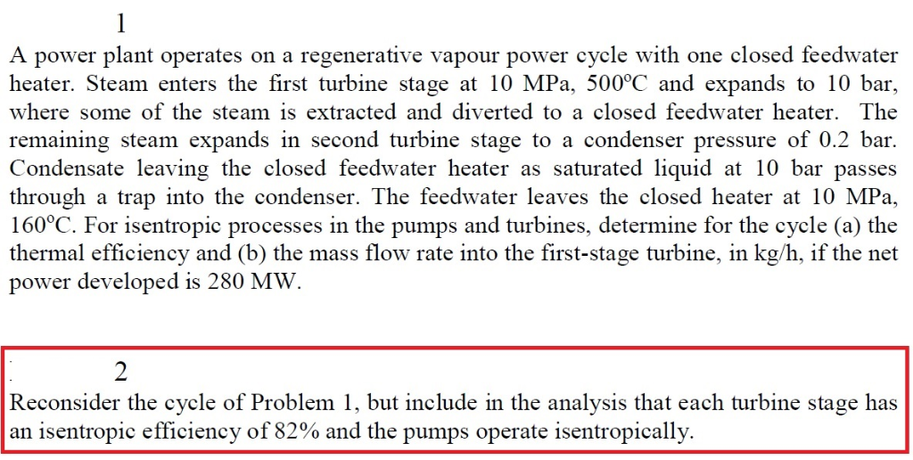 Solved Reconsider the cycle of Problem 1, but include in the | Chegg.com