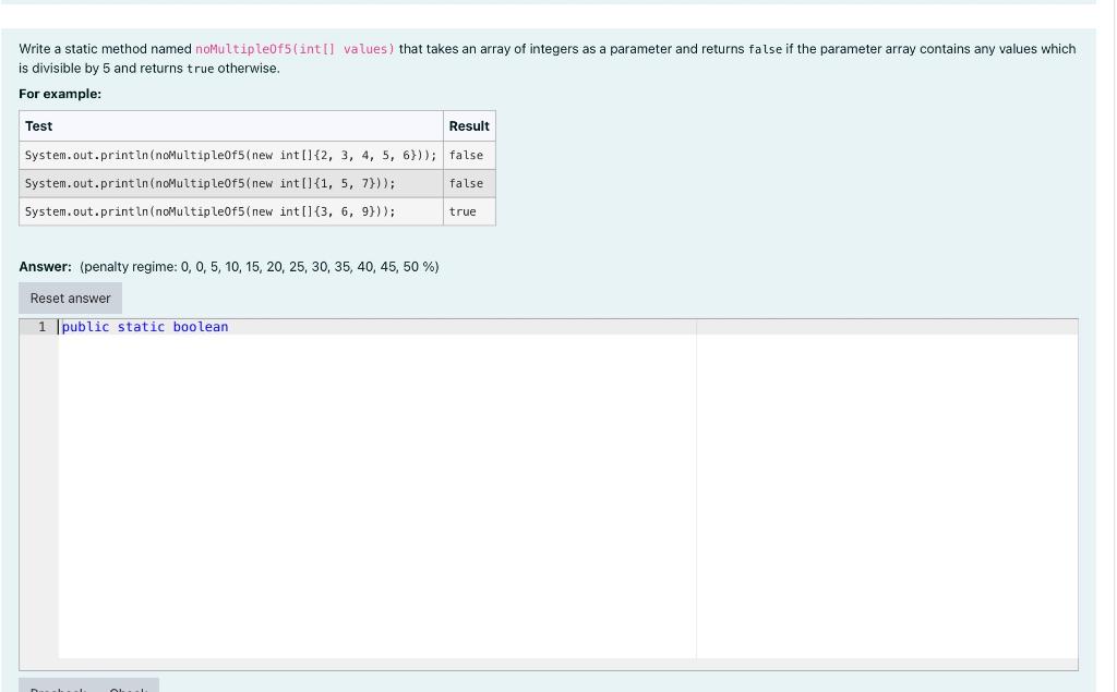 Solved is divisible by 5 and returns true otherwise. For | Chegg.com