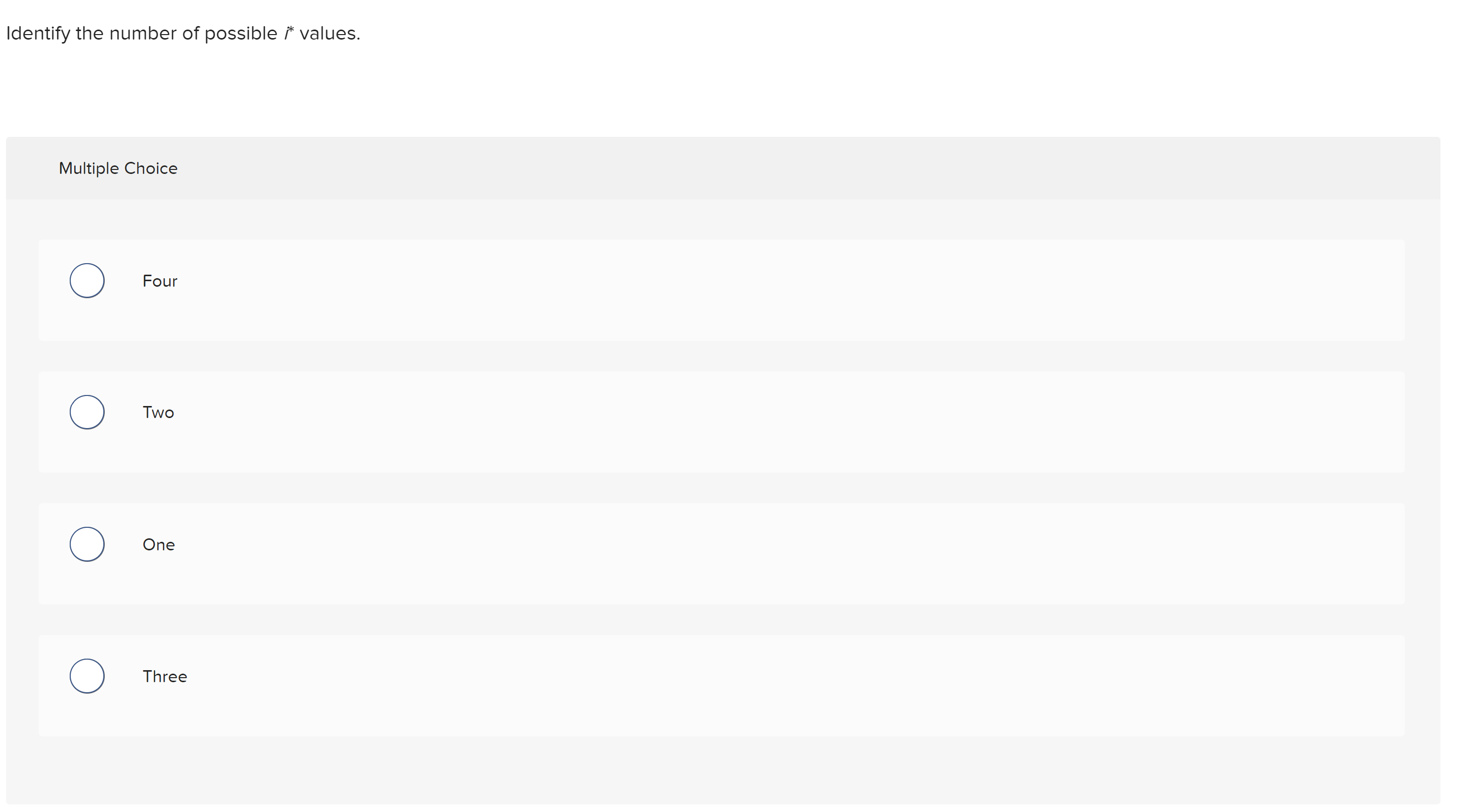 Solved Identify the number of possible i∗ values. Multiple | Chegg.com