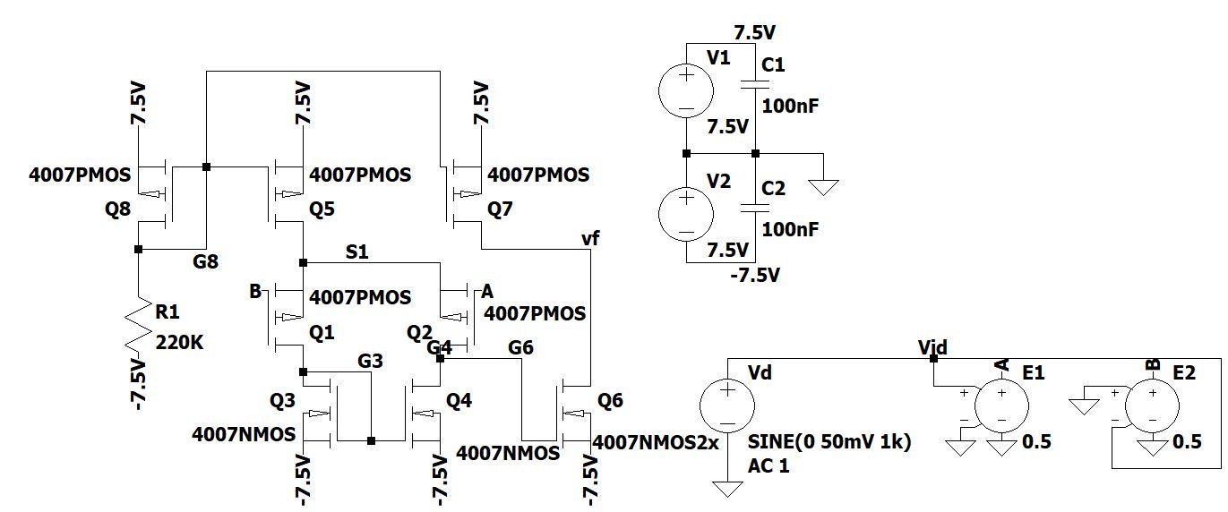 Solved 7.5V V1 C1 100nF 7.5V 4007PMOS 4007PMOS 4007PMOS V2 | Chegg.com