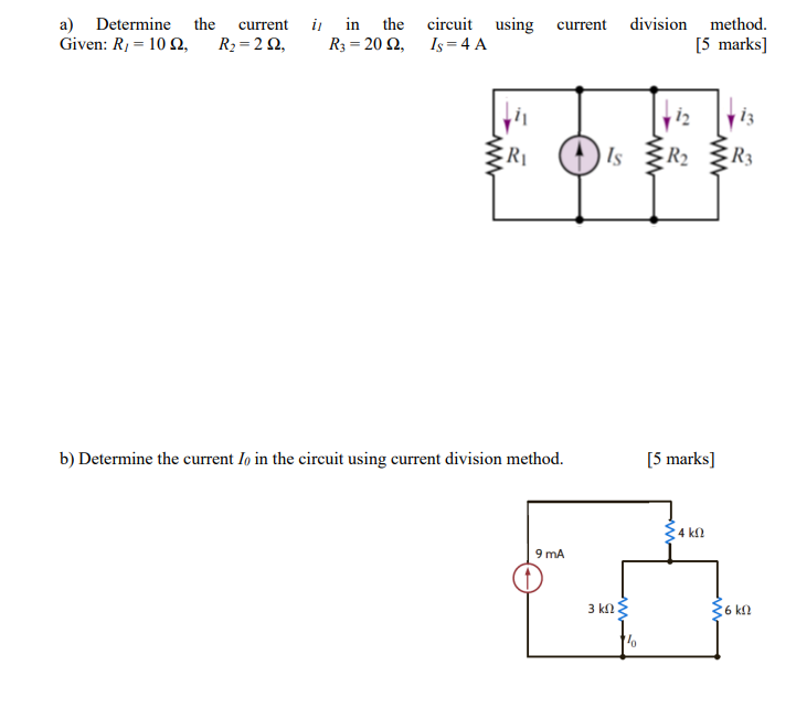 Solved a) Determine the current is in the circuit using | Chegg.com