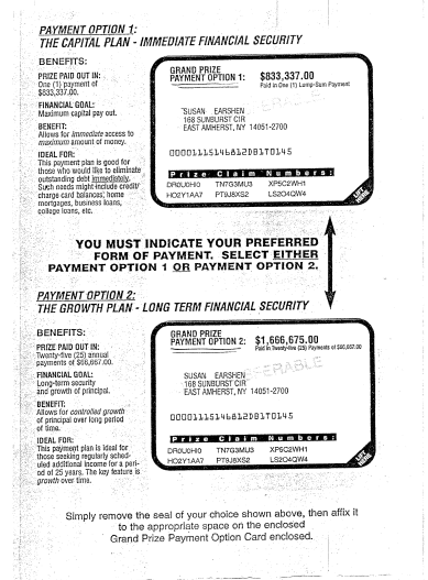 Solved Susan Earshen has received an amazing grand prize | Chegg.com