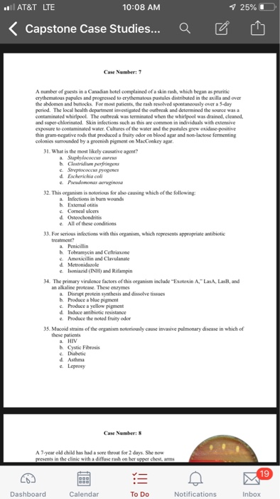 Solved 26% -), AT&T LTE 10:08 AM Capstone Case Studies.. | Chegg.com