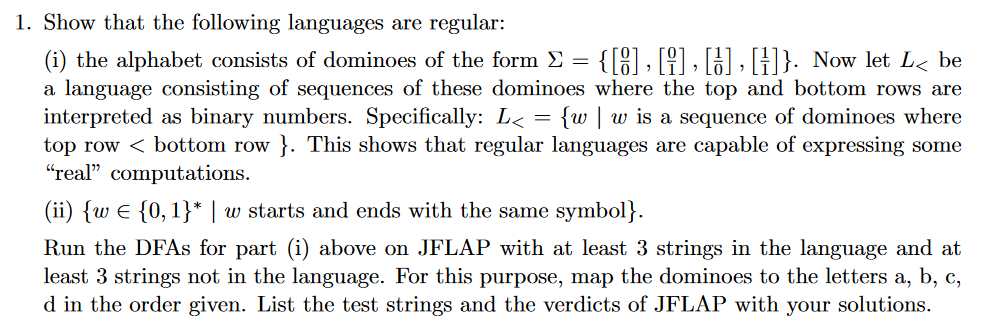 Show that the following languages are regular:(i) | Chegg.com