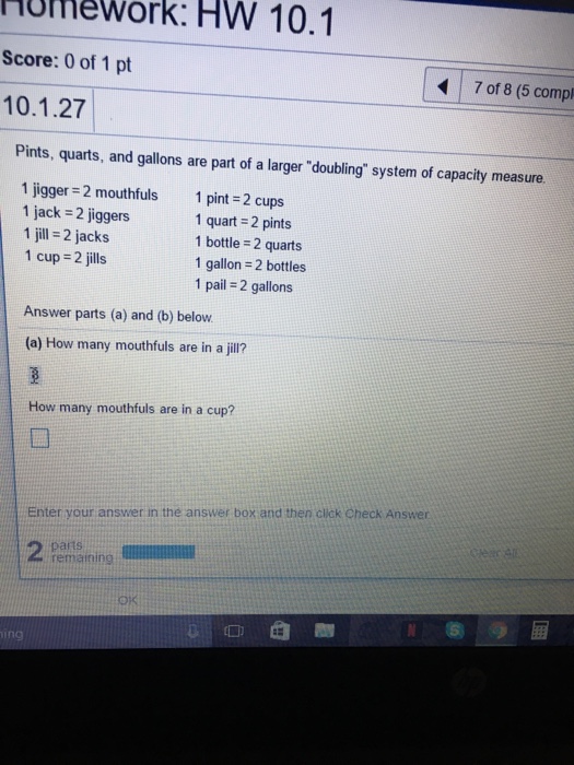 Solved Pints, quarts, and gallons are part of a larger | Chegg.com