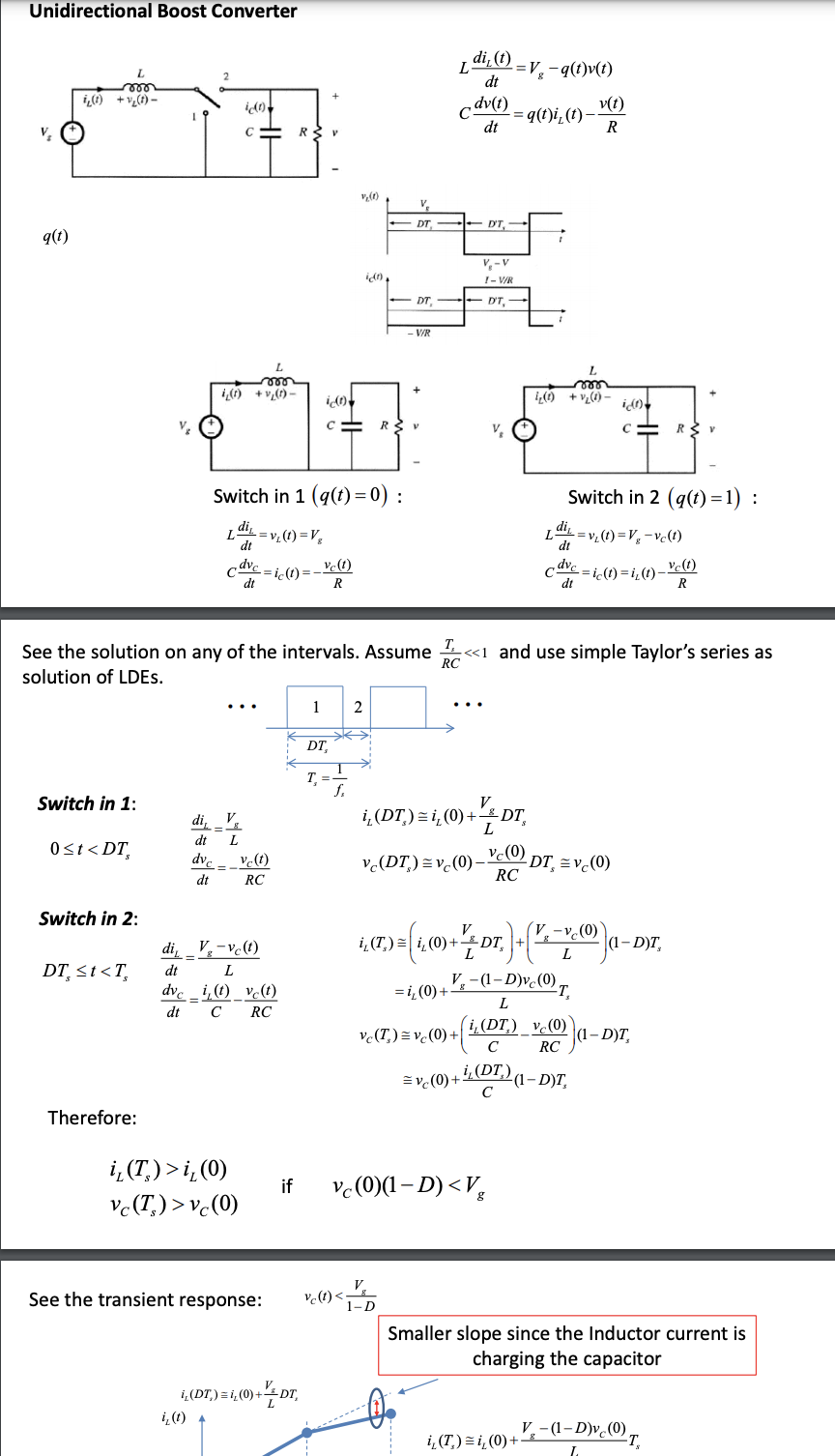 Solved Problem 2. (Unidirectional DC/DC Boost Converter). | Chegg.com