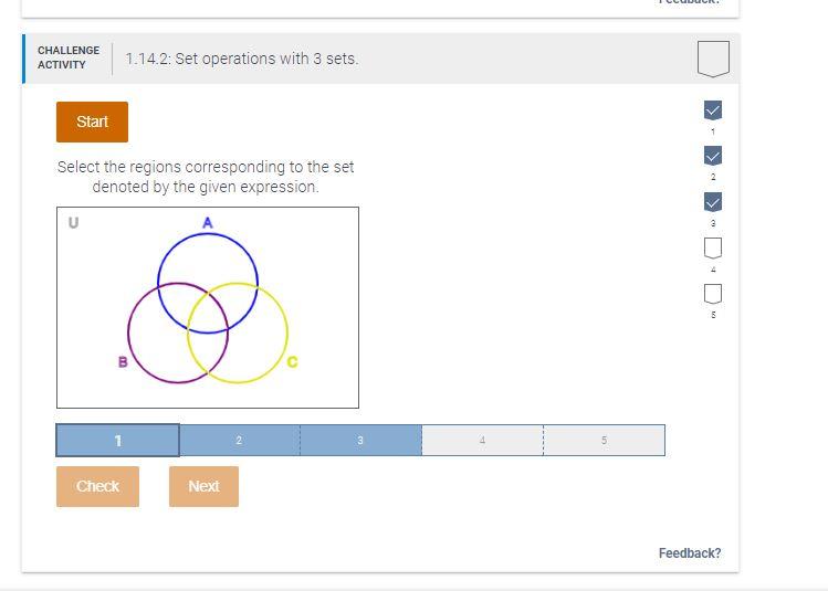 CHALLENGE ACTIVITY 1.14.2: Set operations with 3 | Chegg.com