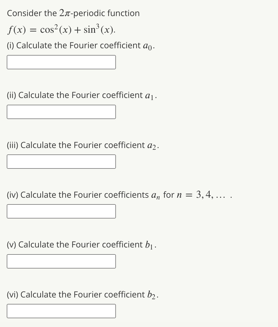 Solved Consider the 21-periodic function f(x) = cos(x) + | Chegg.com
