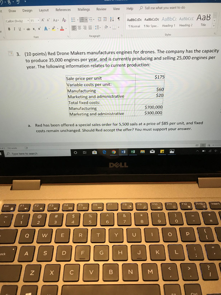 Solved Draw Design Layout References Mailings Review View