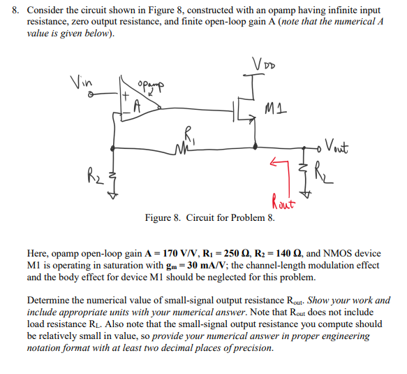 Solved 8. Consider the circuit shown in Figure 8, | Chegg.com