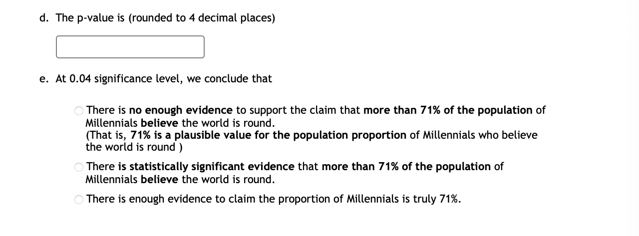 Solved Part 1 One Proportion Z Test In A Recent Article 1897