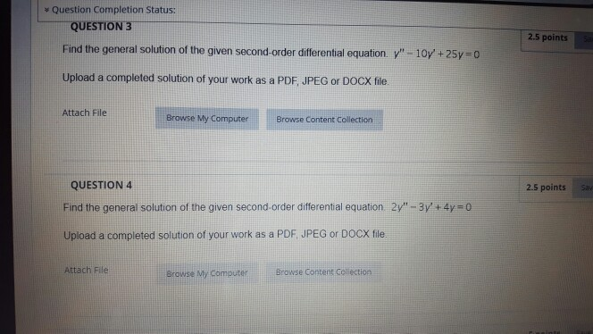 Solved Question Completion Status Question3 Find The General 