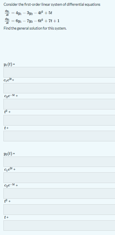 Solved Consider the first-order linear system of | Chegg.com