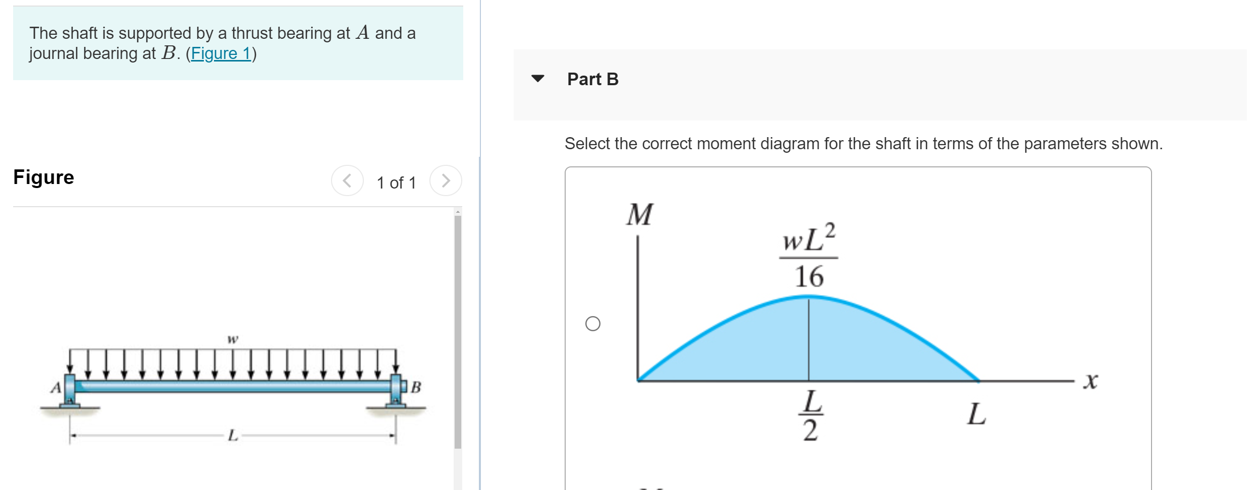 Solved The shaft is supported by a thrust bearing at A and a | Chegg.com