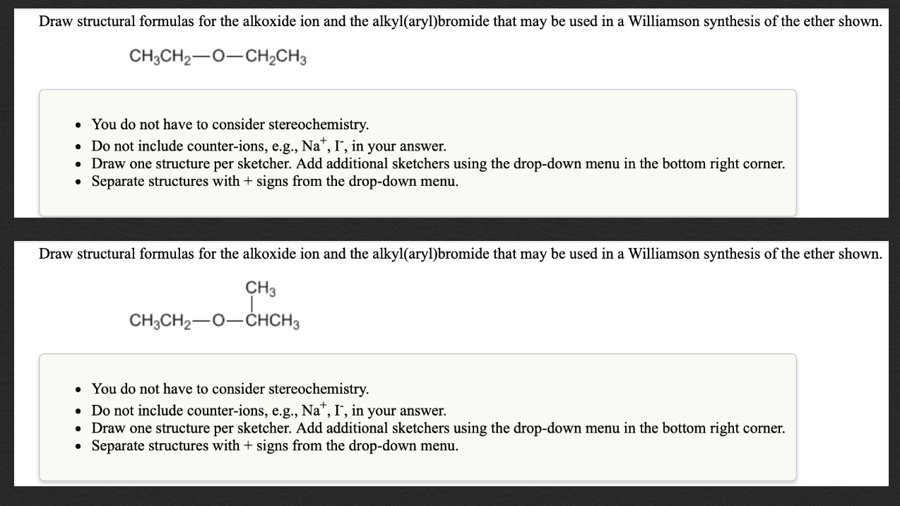 Solved Draw structural formulas for the alkoxide ion and the | Chegg.com