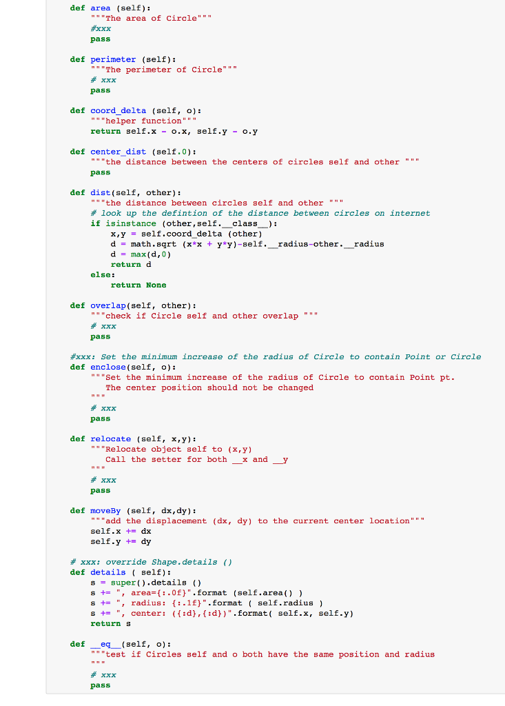 Solved HW#4.1: Python Class and Object-Oriented Programming | Chegg.com