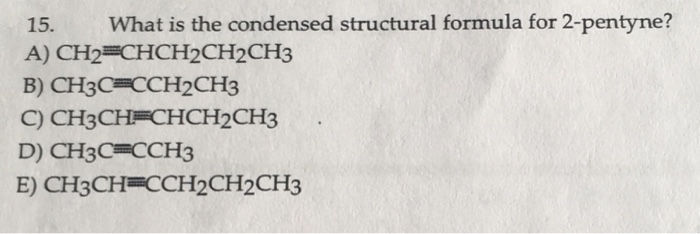 Pentyne Structural Formula