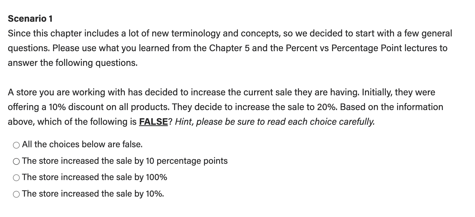Solved Scenario 1 Since this chapter includes a lot of new | Chegg.com