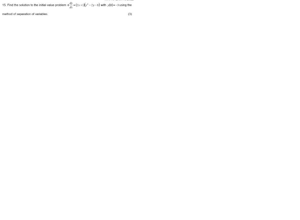 [solved] 15 Find The Solution To The Initial Value Probl