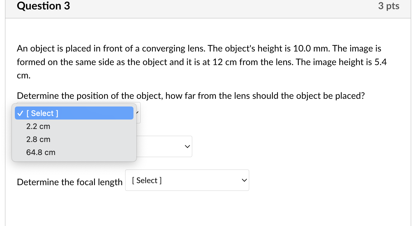 Solved An object is placed in front of a converging lens. | Chegg.com