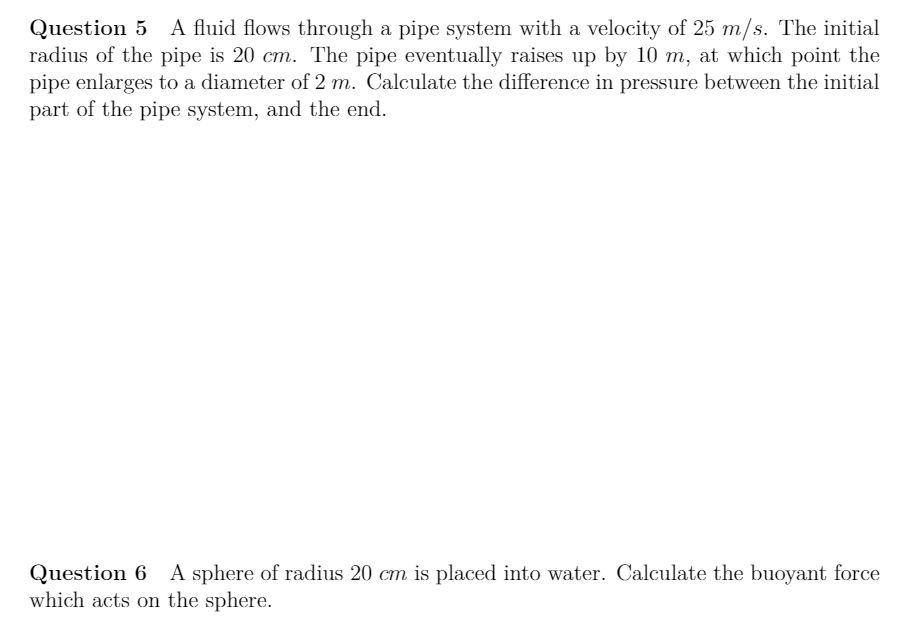 Solved Question 5 A fluid flows through a pipe system with a | Chegg.com