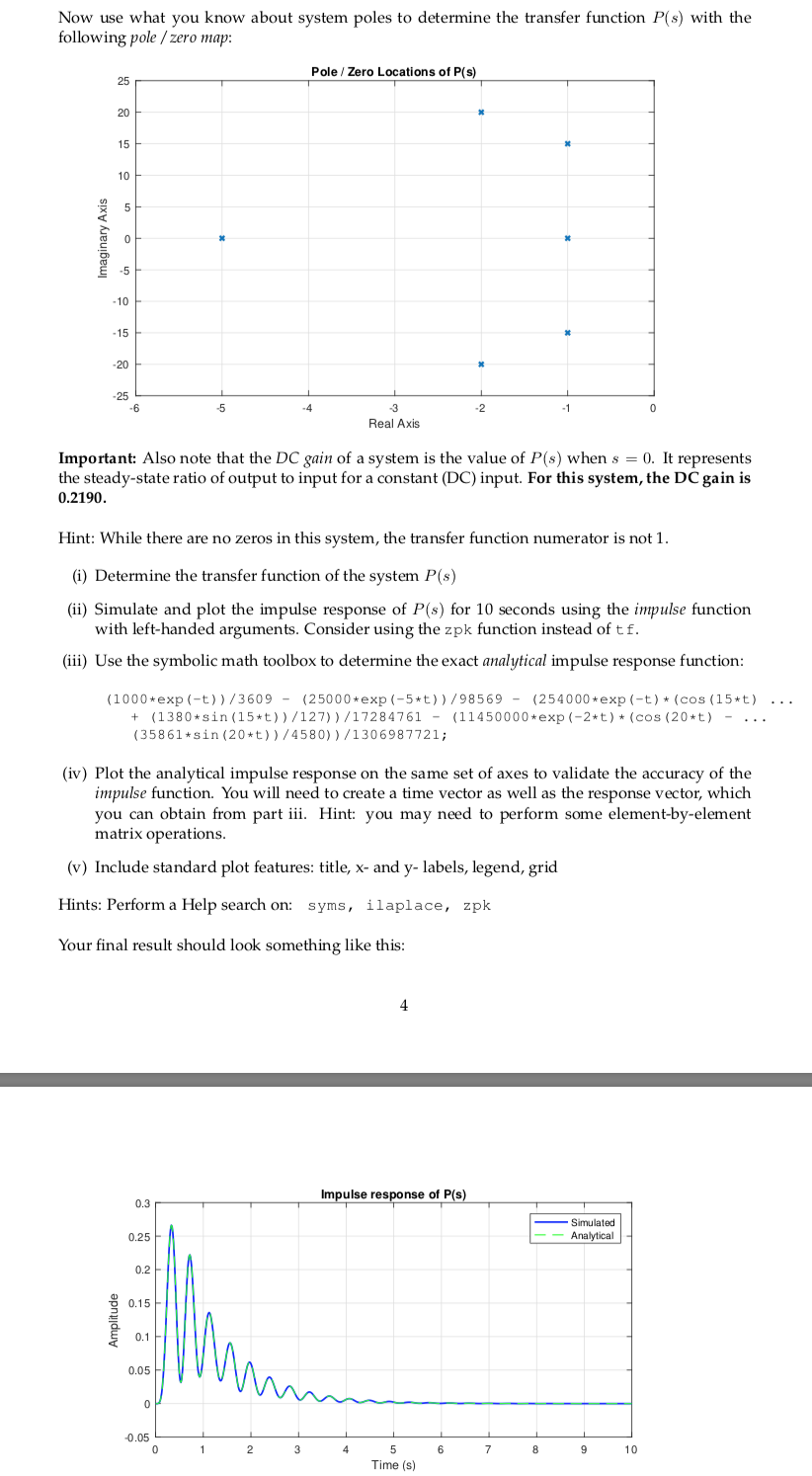 Solved Now use what you know about system poles to determine | Chegg.com